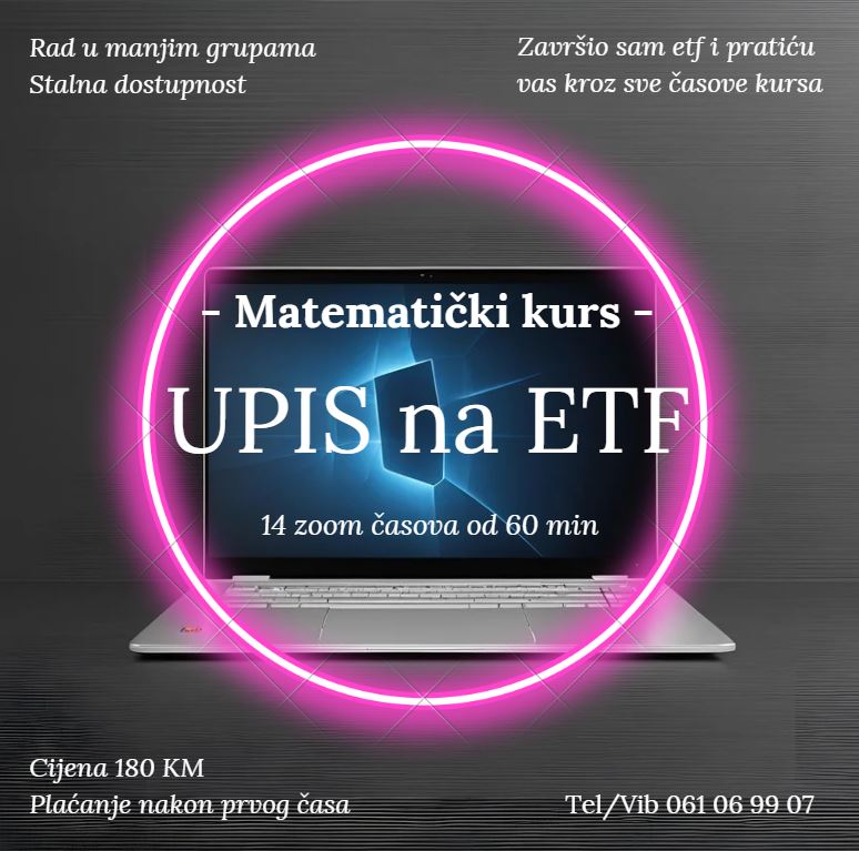 Matematički kurs - Upis na ETF